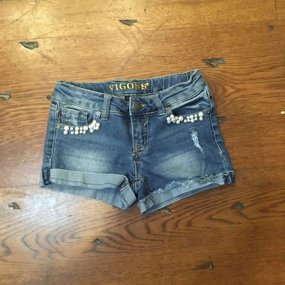 Vigoss | Shorts | Vigoss Cutoff Pearl Pocket Denim Girls Jean Shorts ...
